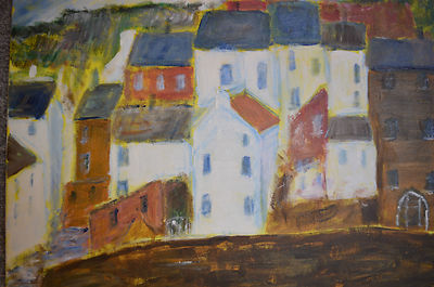 Terry George painting of view of Staithes from Cowbar | eBay UK