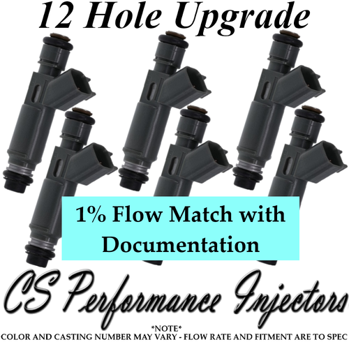 1% Flow Match 12-Hole Denso UPGRADE Fuel Injectors for 04-12 Dodge Jeep ...