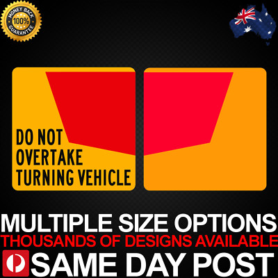 DO NOT OVERTAKE 2 Vinyl Car Sticker Decal Cheap Caravan RV Truck | eBay ...