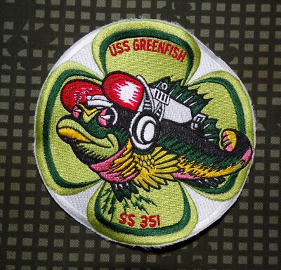 US Navy USS Greenfish SS 351 Submarine Embroidered Full Color Patch | eBay