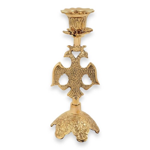 Solid Byzantine Brass Candle Holder - Orthodox Church Candlestick ...