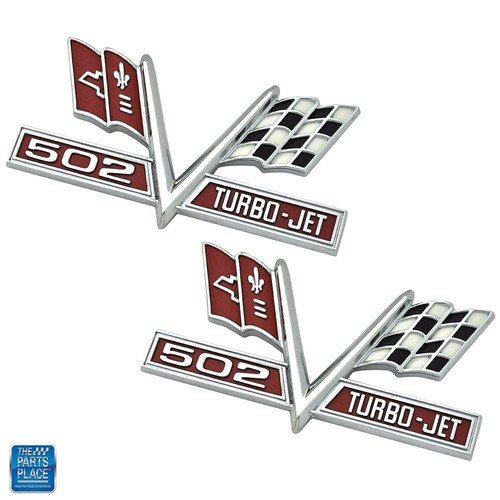 65-67 Camaro Chevelle El Camino Impala Fender Emblem 502 Turbo Jet W ...
