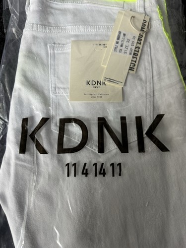 KDNK WHITE LIME JEANS (KNB3160) BRAND NEW WITH TAGS IN PLASTIC SIZE 32 ...