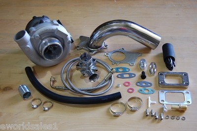 T3/T4-Turbocharger-Kit-T3-T4-Turbo-pipe-BOV-Braided-Stainless-Feed ...