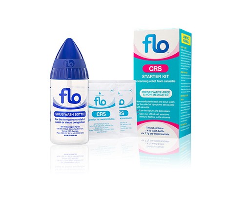 Flo CRS Starter Kit Relieve Severe Sinus Congestion - Bottle with 4 ...