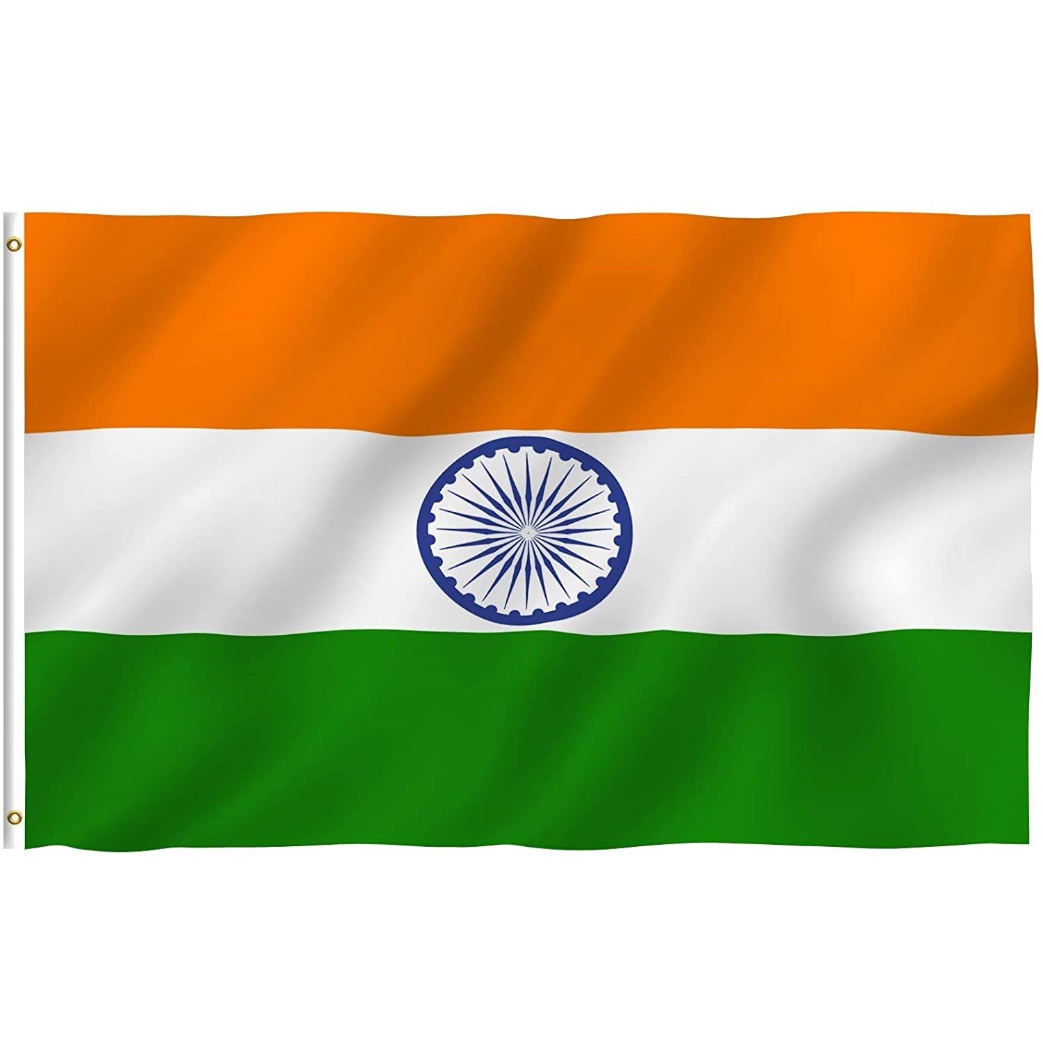 India Flag Large 5 x 3 ft Indian Tiranga Chakra National Banner Cricket ...