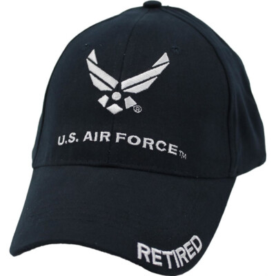 NEW USAF U.S. Air Force Retired Baseball cap hat. Navy Blue 5343 | eBay