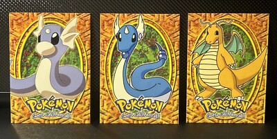 Pokémon Topps Evolution "Dragonite E10,E11 & E12" (Compete set) Vintage ...