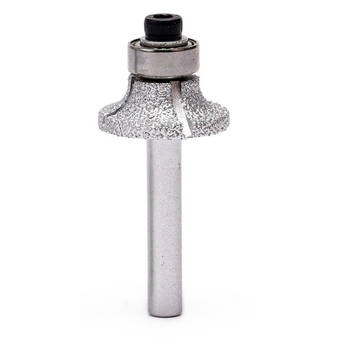 Shank 1/4 inch Diamond BRAZED Bullnose Profile Wheel 6mm Router Bit for ...