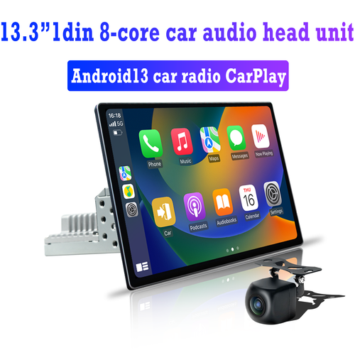 13.3 Inch Car Stereo Radio Android 13 Touch Screen 1DIN Carplay GPS ...