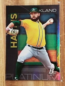Hogan Harris 2020 Bowman Platinum Baseball #TOP-47 Oakland A’s Prospect ...