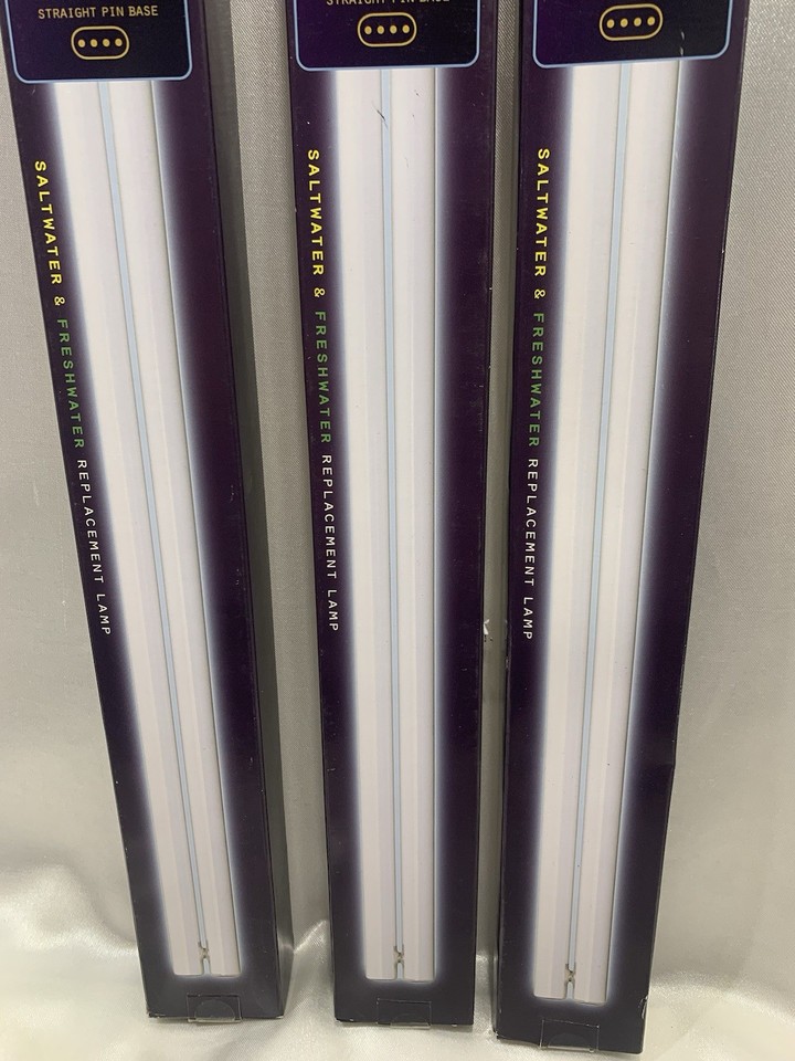 SET OF 3 Coralife 10,000K Daylight Salt/fresh water Fluorescent Lamp 21 ...