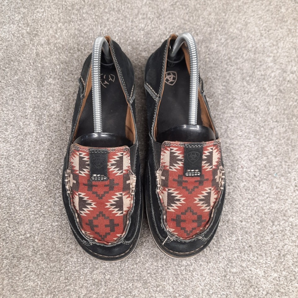 Ariat Cruiser Aztec Shoes Womens Size 9.5 B Black Red Slip On Loafer ...