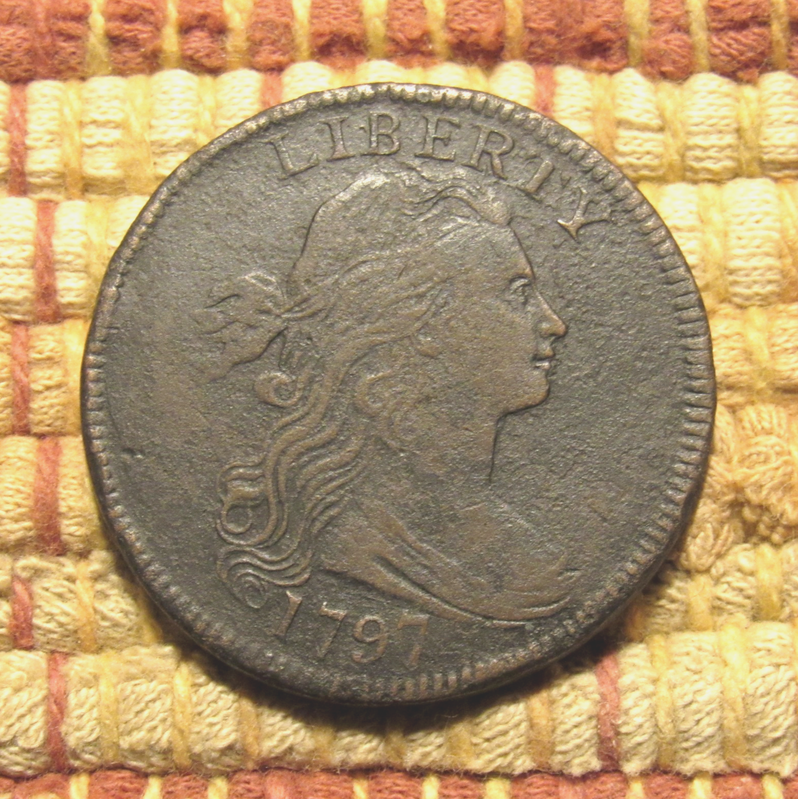 1797 DRAPED BUST LARGE CENT, S-140, VF DETAILS ~ ABSOLUTELY WONDERFUL ...