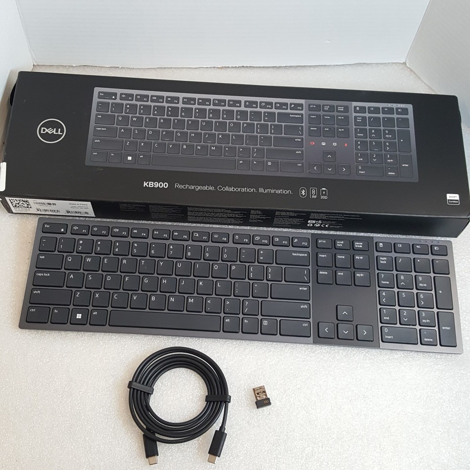 Dell Premier Collaboration Keyboard – KB900, Wireless, Rechargeable ...