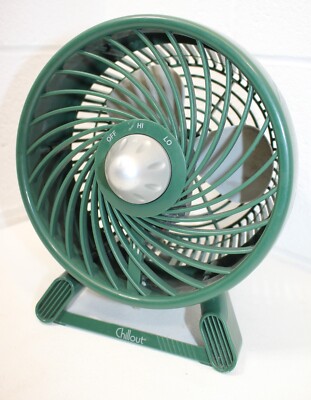 Green Plastic 2 Speed Turbo Desk Bedside Table Floor Fan KAZ GF-5TH guc ...