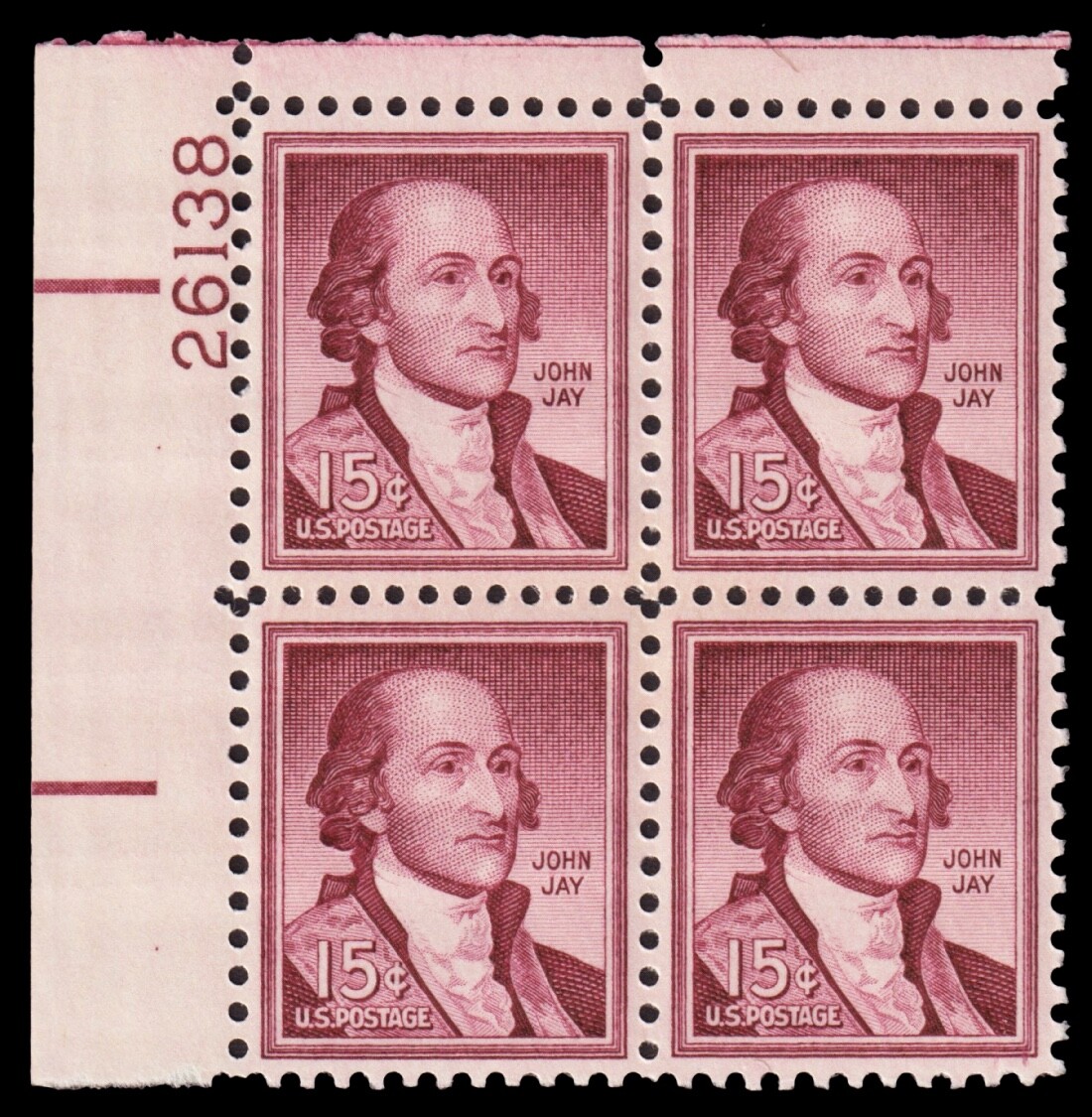 United States Scott 1046 UL Plate Block of 4, Plate #26138 (1958) Mint ...