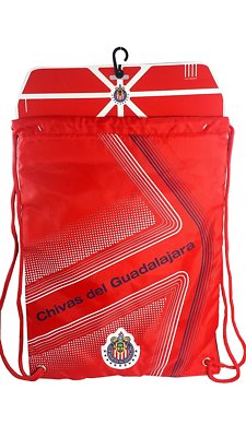 Chivas Authentic Official Licensed Soccer Cinch Bag (Medium, White ...