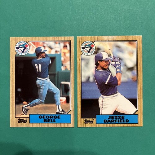 1987 Topps Tiffany George Bell #681 & Jesse Barfield #655 Limited ...