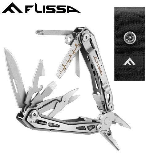 FLISSA 16-in-1 Multi Tool Plier Knife Folding Compact EDC Multitool ...