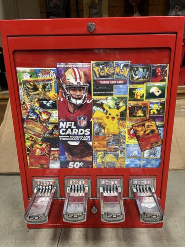 NICE! Pokemon Card Vending Machine 4 column Football Trading Card TCG ...