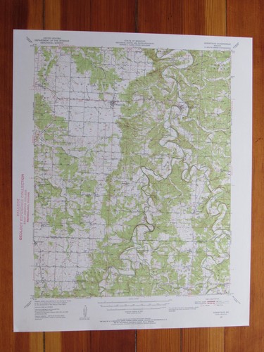 Hermitage Missouri 1954 Original Vintage USGS Topo Map | eBay