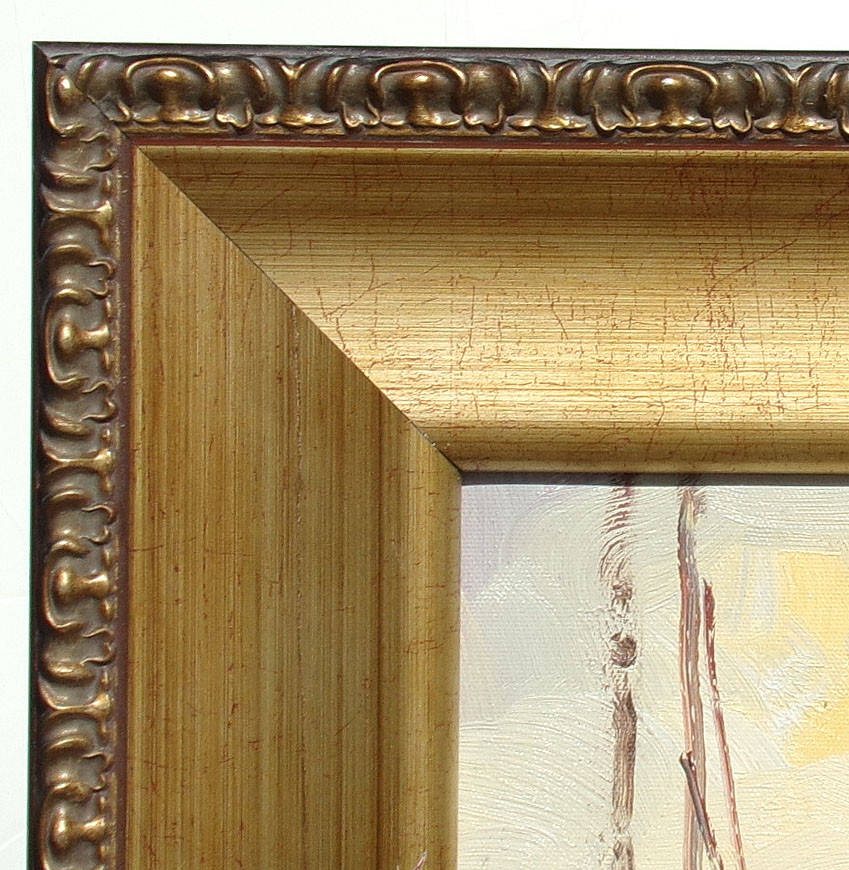 "Richard" Original Oil Painting Art on Canvas sailboats harbor ...