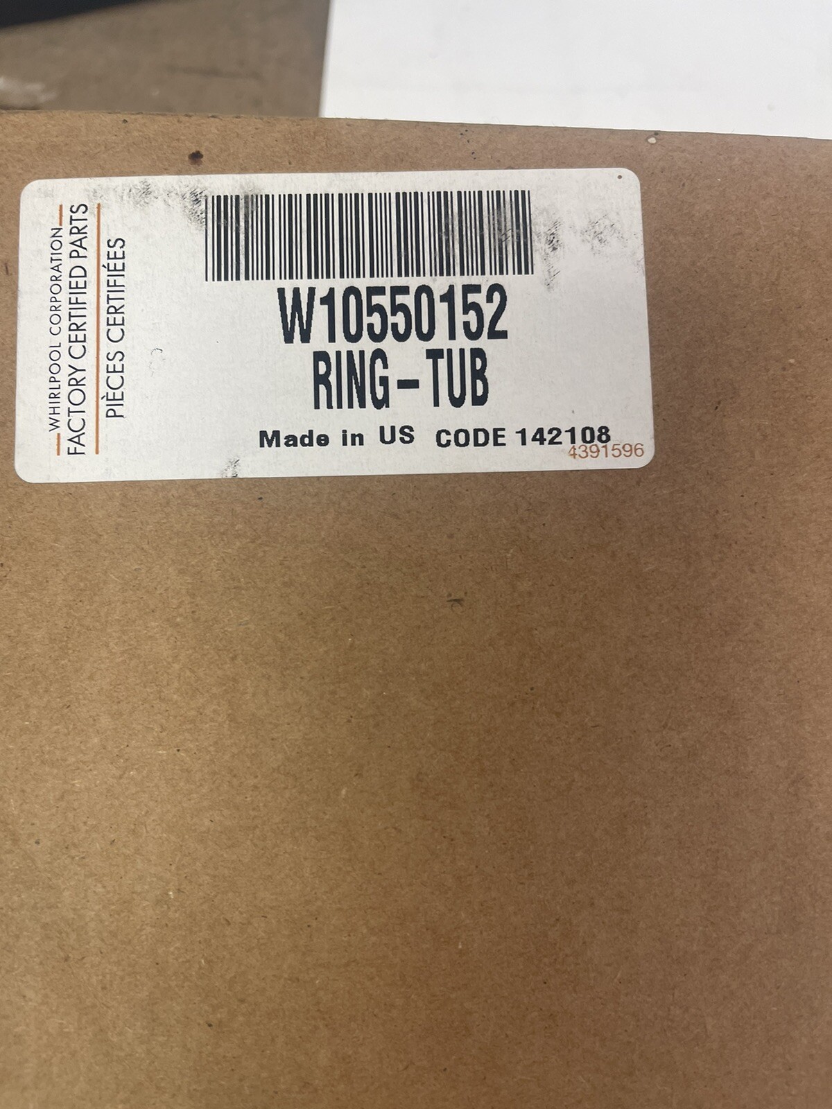 Whirlpool Washer Tub Ring W10550152 | eBay