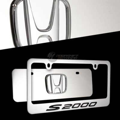 HONDA S2000 Mini Front + Rear Mirror Stainless Steel License Plate ...