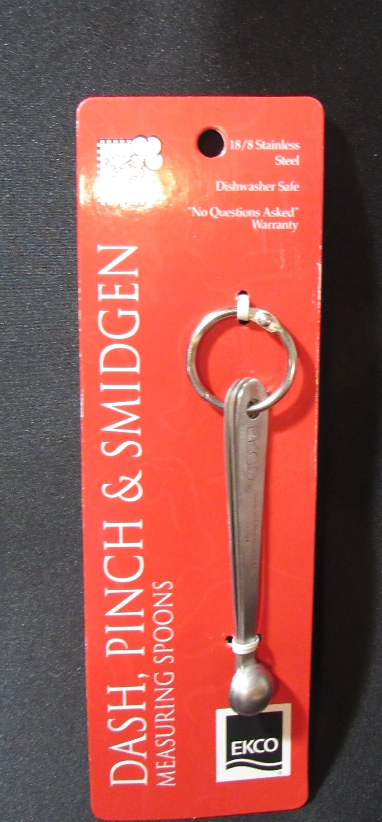 NEW EKCO 18/8 Stainless Dash ~ Pinch ~Smidgen Nested Measuring Spoons ...