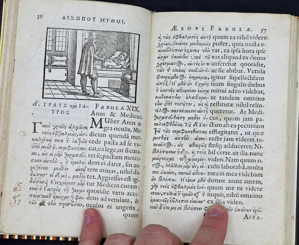 1649 Aesop's Fables by the Slave Aesop of Ancient Greece GORGEOUS WOODCUTS | eBay