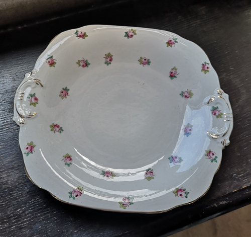 Adderley Rose Bud Pretty Vintage Bone China Cake Plate | eBay