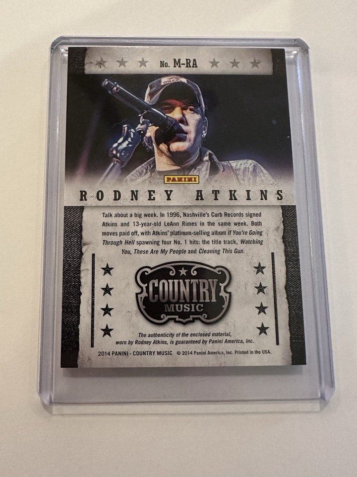 2014 Panini Country Music Rodney Atkins Authentic Wardrobe #135/399 | eBay