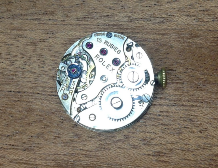 Rolex Watch Movement , Dial & Hands - 23.7mm Diameter - 15 Rubies ...