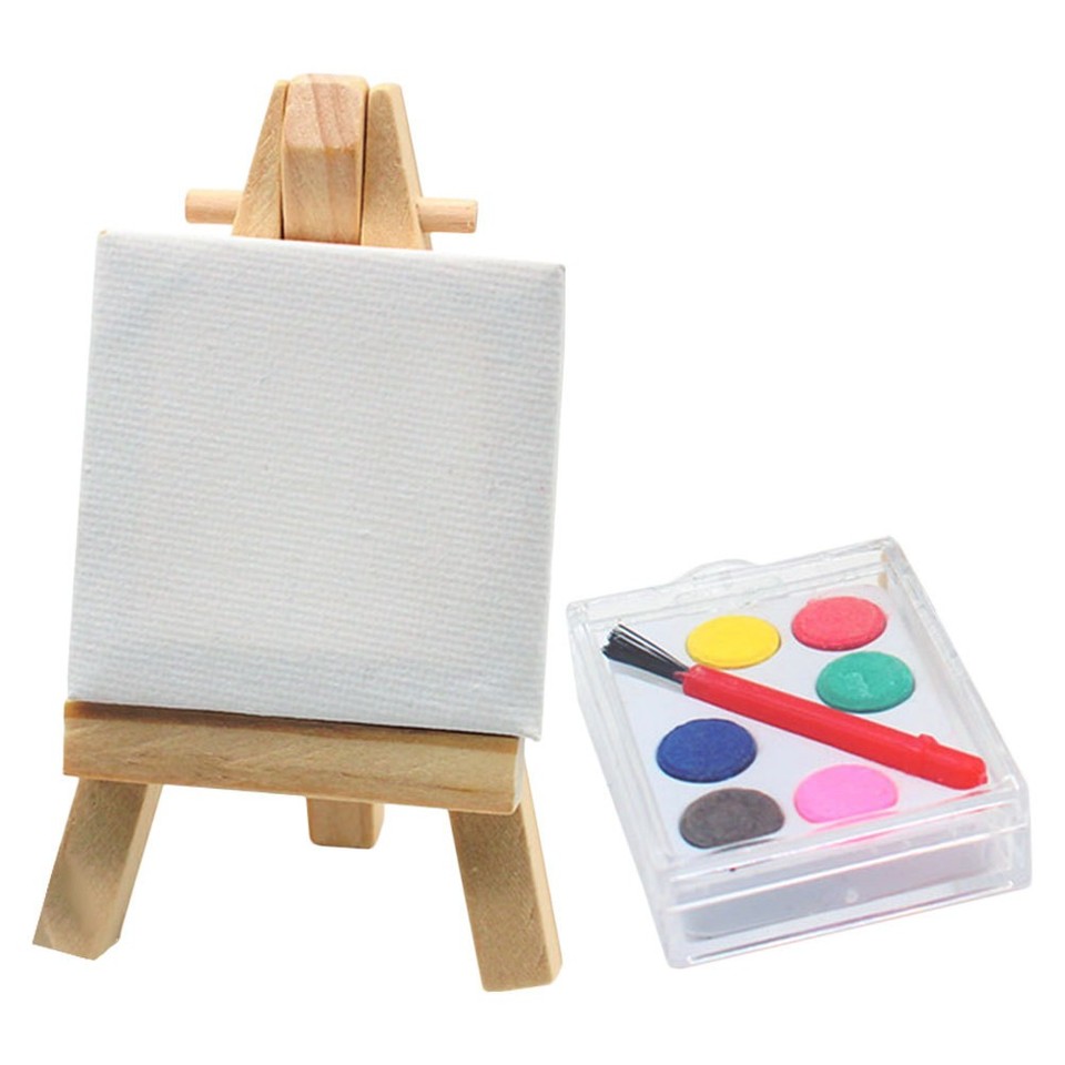 Paint Easel Art Small Easels Mini Canvas Painting Kit Holder for | eBay UK