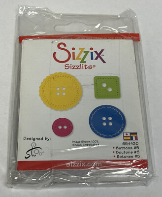 Sizzix Sizzlits Buttons #5 Die-cut 654430 NEW SEALED NWT | eBay