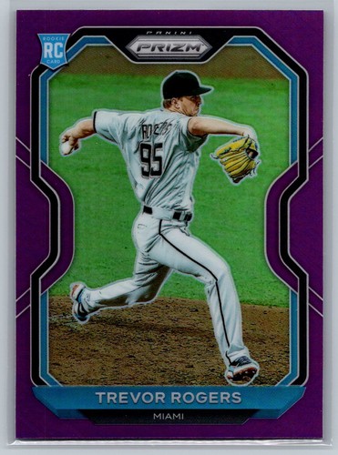 2021 Panini Prizm Purple Prizm Baseball #73 Trevor Rogers RC Miami ...