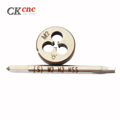 1pcs M2 tap + 1pcs Die Thread Tap And Round Thread Die Right Hand HSS ...