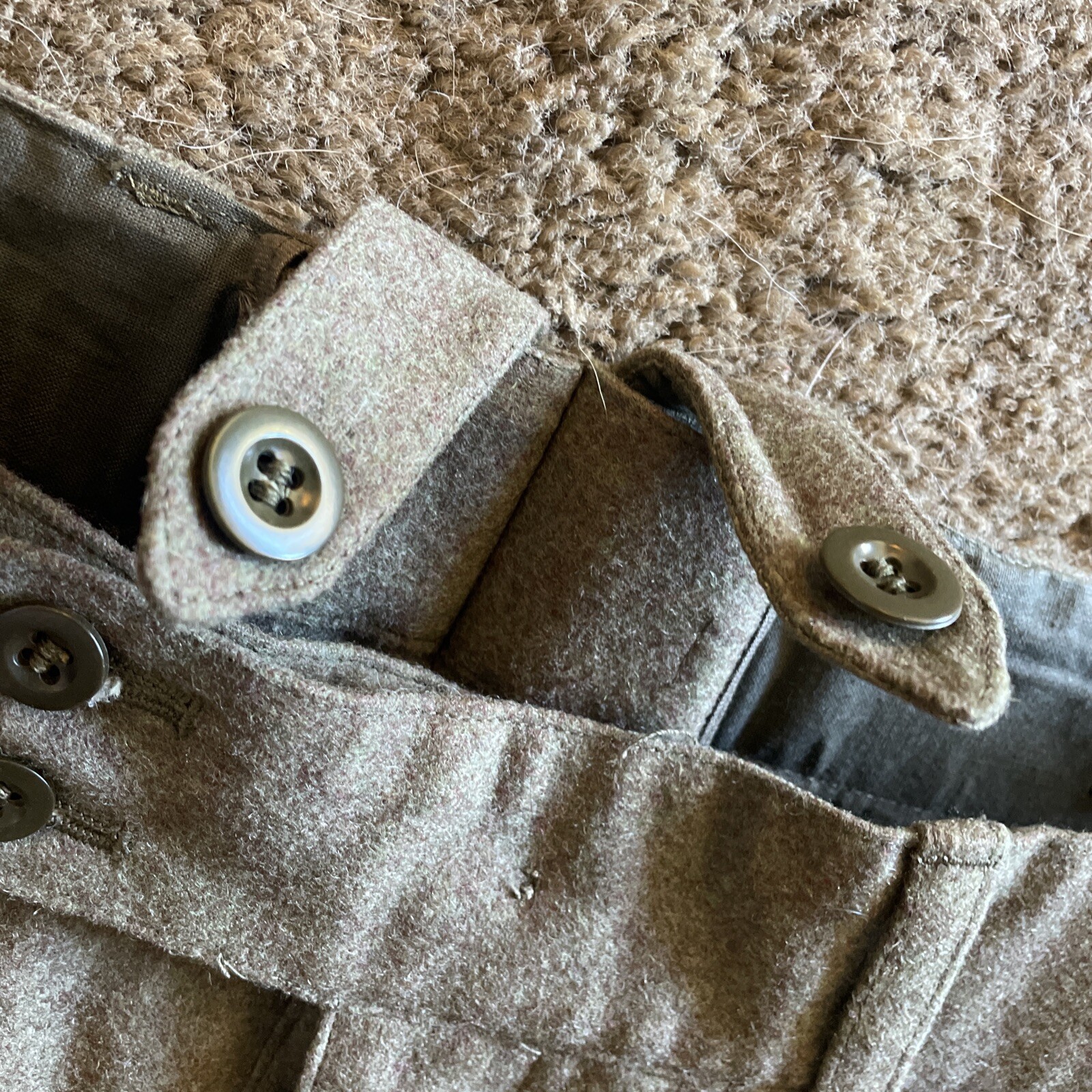 Vintage 60s F. Seidel West German Military Wool Carg… - Gem