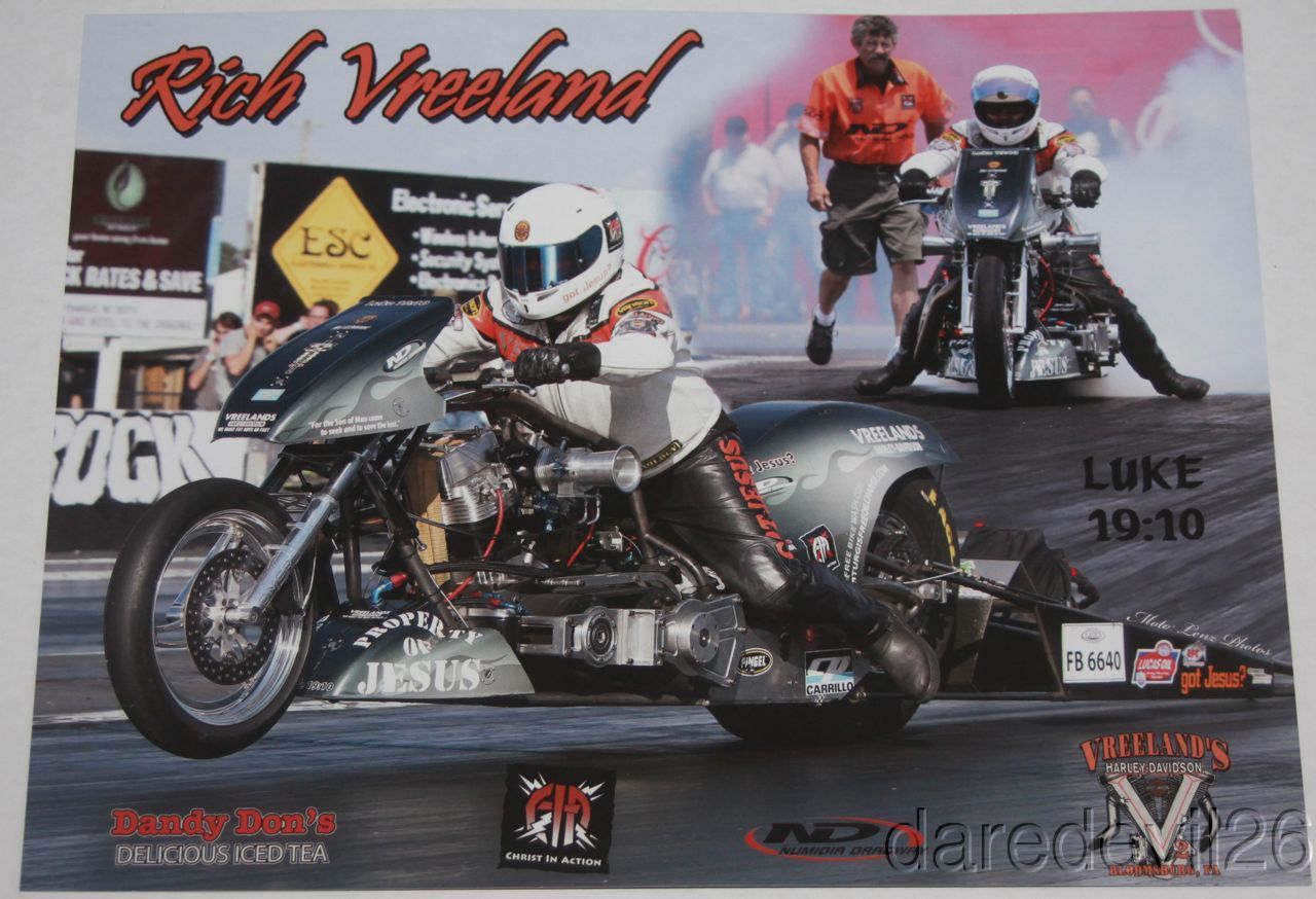 2016 Rich Vreeland Nitro Harley-Davidson NHRA postcard | eBay