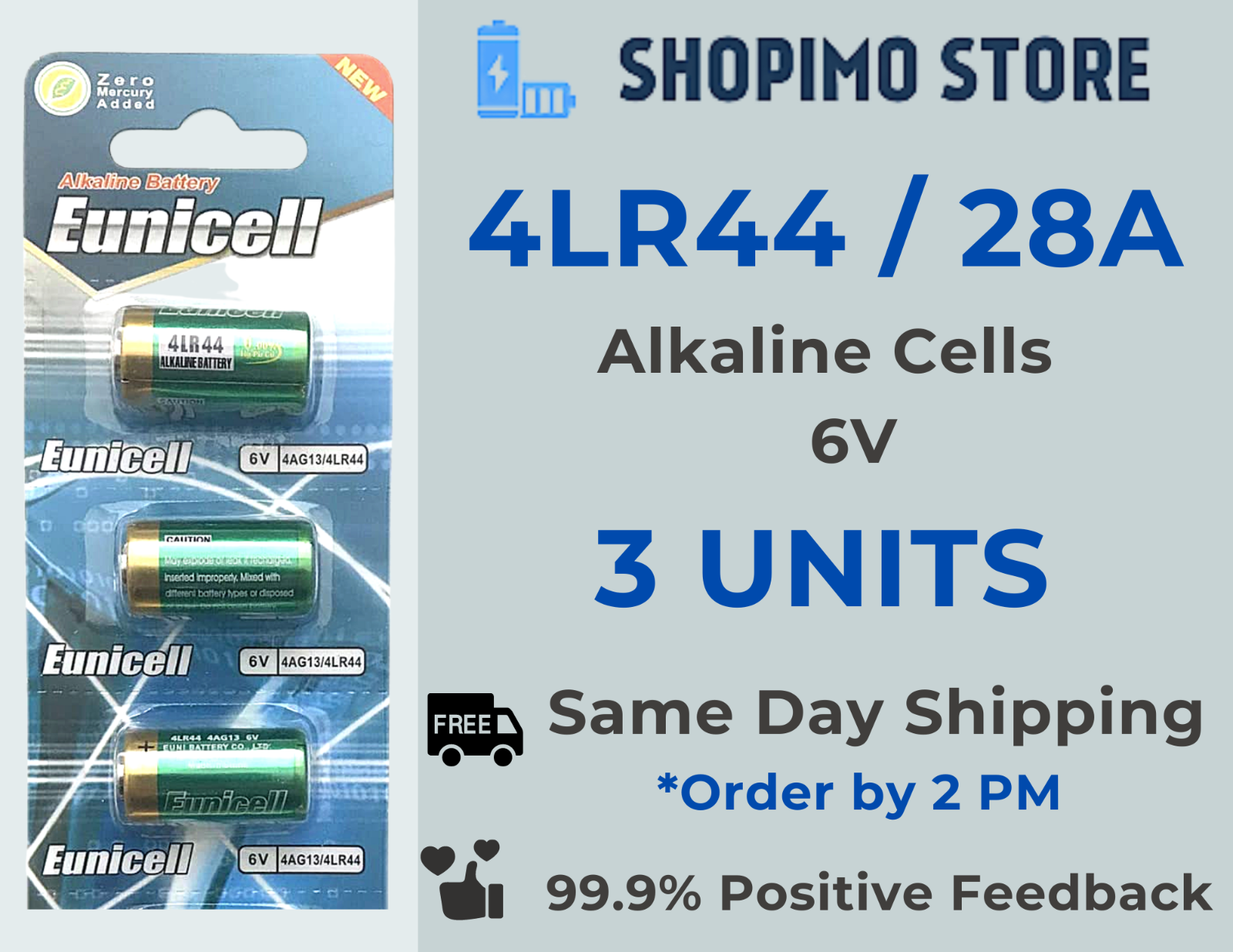 4LR44 Batteries 476A PX28 4G13 28A L1325 A544 6v Battery Eunicell Zero ...