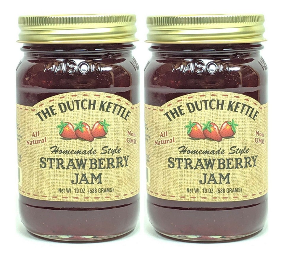 Dutch Kettle Amish Homemade Style Jam & Jellies 1 Set of 2 in Reusable ...