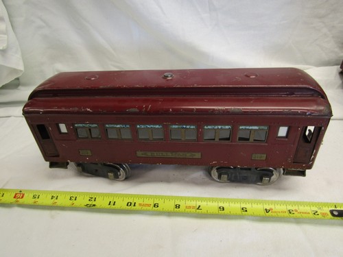 Lionel Standard Gauge Maroon prewar TRAIN PASSENGER CAR NY CENTRAL ...