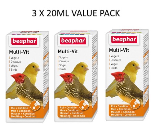 3X BEAPHAR BOGENA MULTI VITAMINS FOOD ADDITIVE FOR SMALL AVIARY AND ...