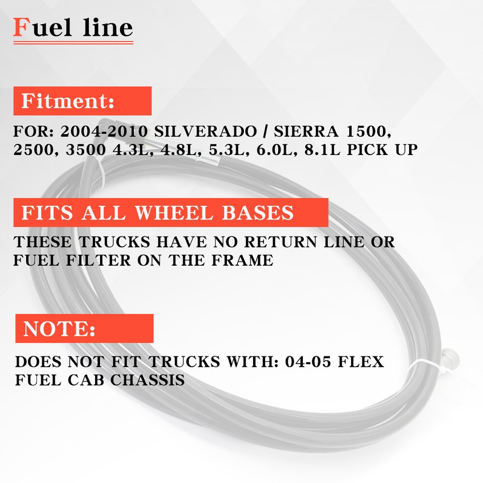 Fuel Lines Kit FL-FG0340 For 2004-2010 Chevy Silverado GMC Sierra 1500 ...