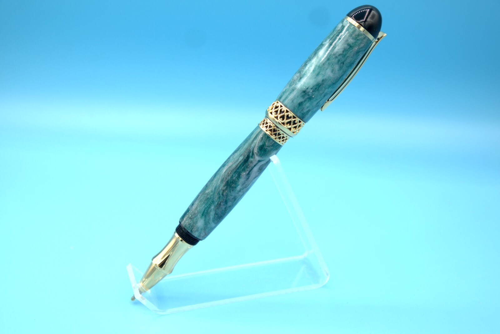 Apollo Infinity Gold Titanium Gel Rollerball Pen with Diamondcast ...