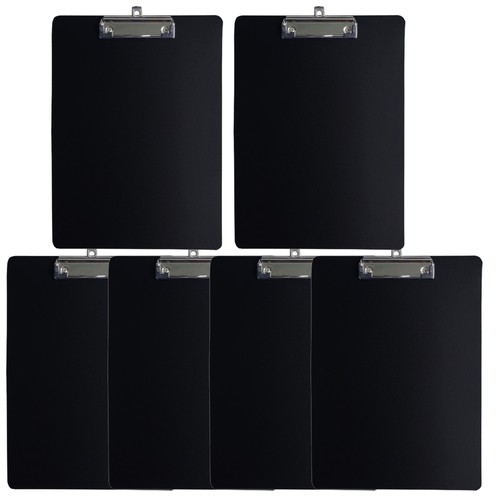 6pcs Storage Plastic Clipboard Rubberised Clamp Office Practical ...