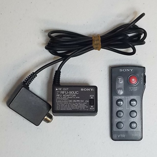 Original SONY RMT-704 Video 8 Camcorder Remote Control & RFU Adaptor ...