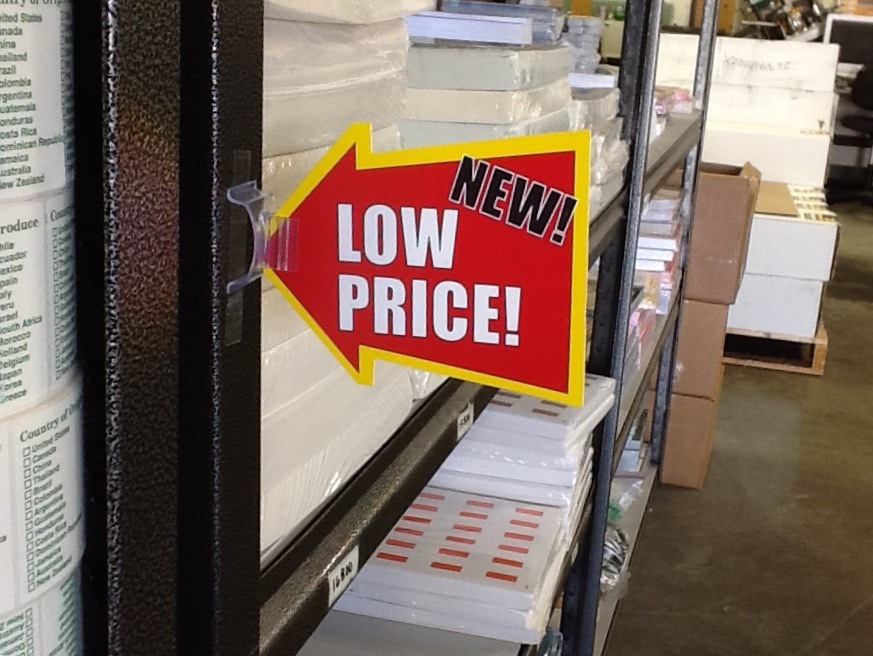 LOW PRICE Arrow 4.5" x 3.5" Retail Grocery Store Shelf Talker Signs ...