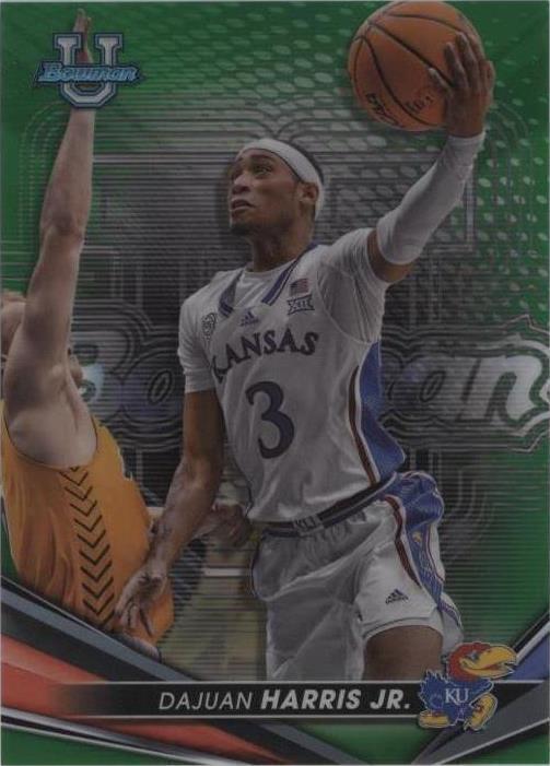 2022-23 Bowman University Best - Dajuan Harris Jr. #33 Green Refractor ...